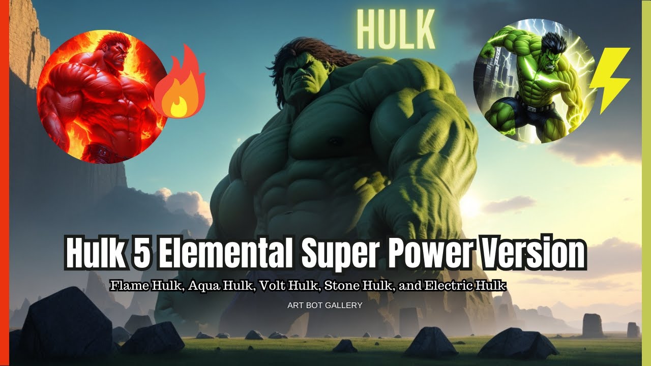Hulk 5 Elemental Super Power Version: Universe's most powerful Hulks ...