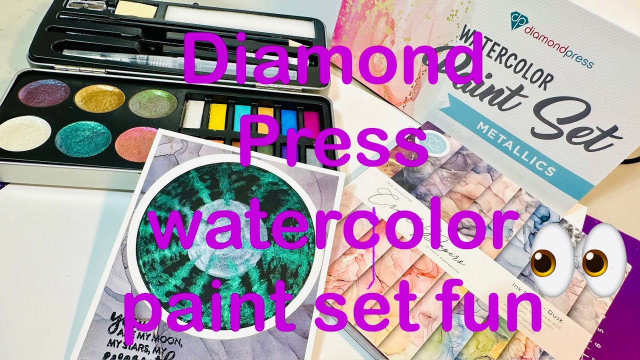Diamond Press Watercolor Paint set Metallic and Craft Papers - YouTube