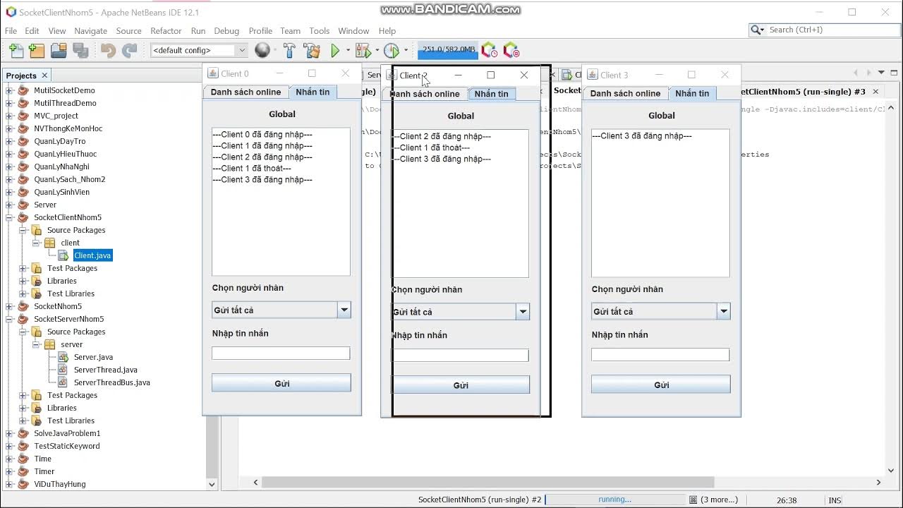 JAVA | Code ứng dụng chat Realtime sử dụng Socket và đa luồng | Client ...