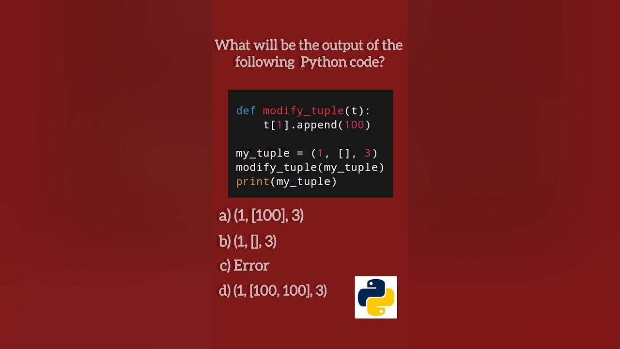 Python Coding challenge - Day 6 | What is the Output of the following ...