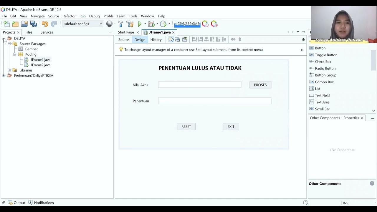 Tutorial Membuat Penentuan LULUS dan TIDAK Menggunakan Netbeans - YouTube