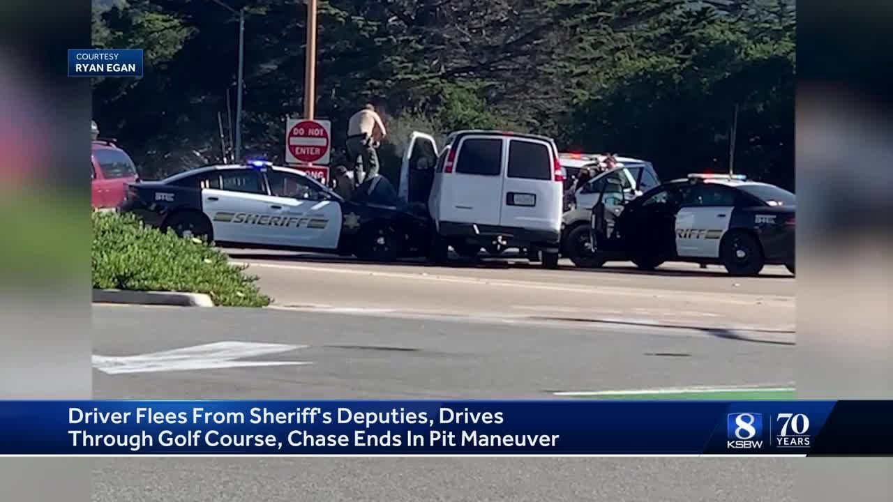 Van chase through Monterey golf course ends in arrest - YouTube