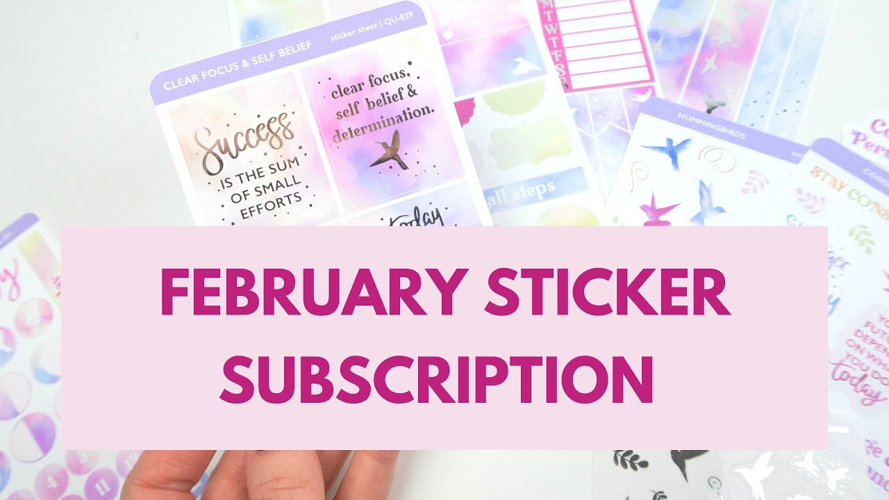 February Sticker Subscription Reveal Small Things Collection - YouTube