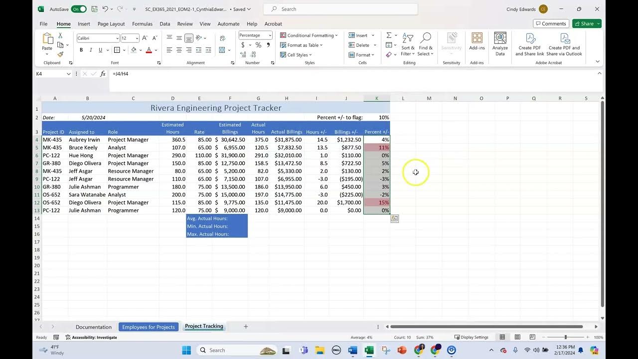 Excel 2021 Module 2 End of Module Project 1 S Cashman - YouTube