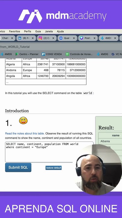 Aprenda a usar o SQLZoo e pratique suas habilidades em SQL! - YouTube