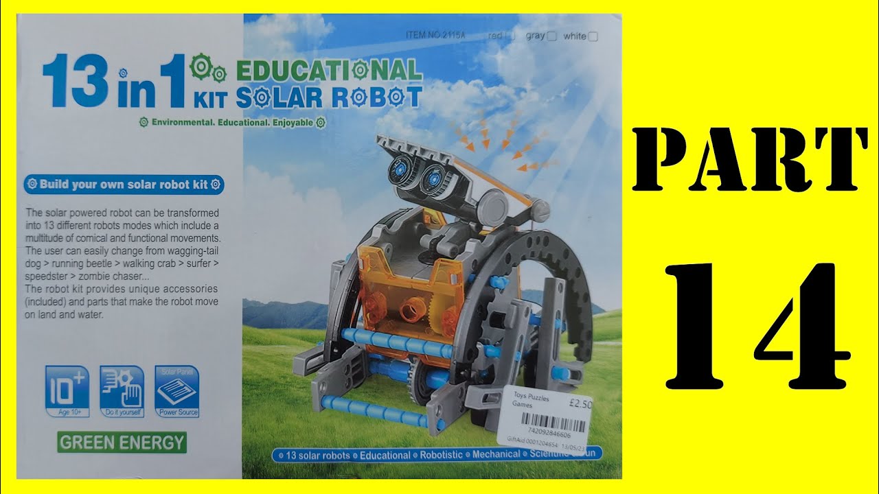 13 in 1 Solar Robot Kit PART 14 Roly poly-bot - YouTube