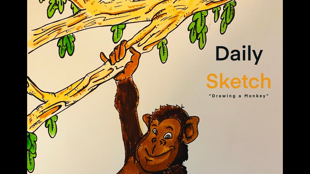 Daily Sketch: Drawing a Monkey in my Sketchbook - YouTube