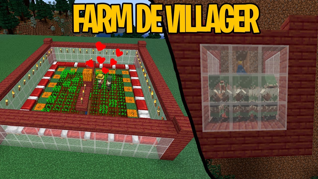 Como Fazer Uma Farm De Villager Minecraft Youtube