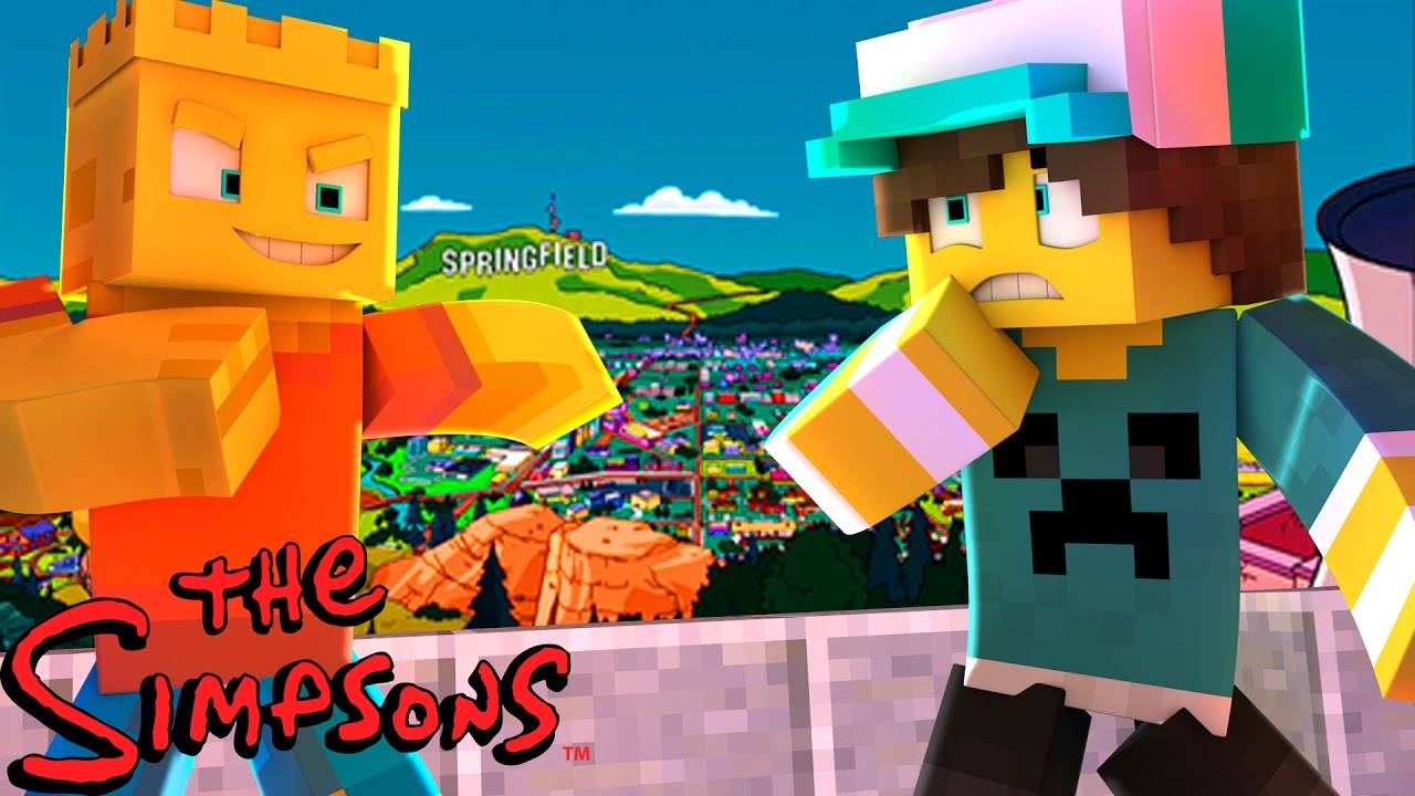 Minecraft: Os Simpsons (Nova Serie) - Bem Vindos Springfield !!! #01 ...
