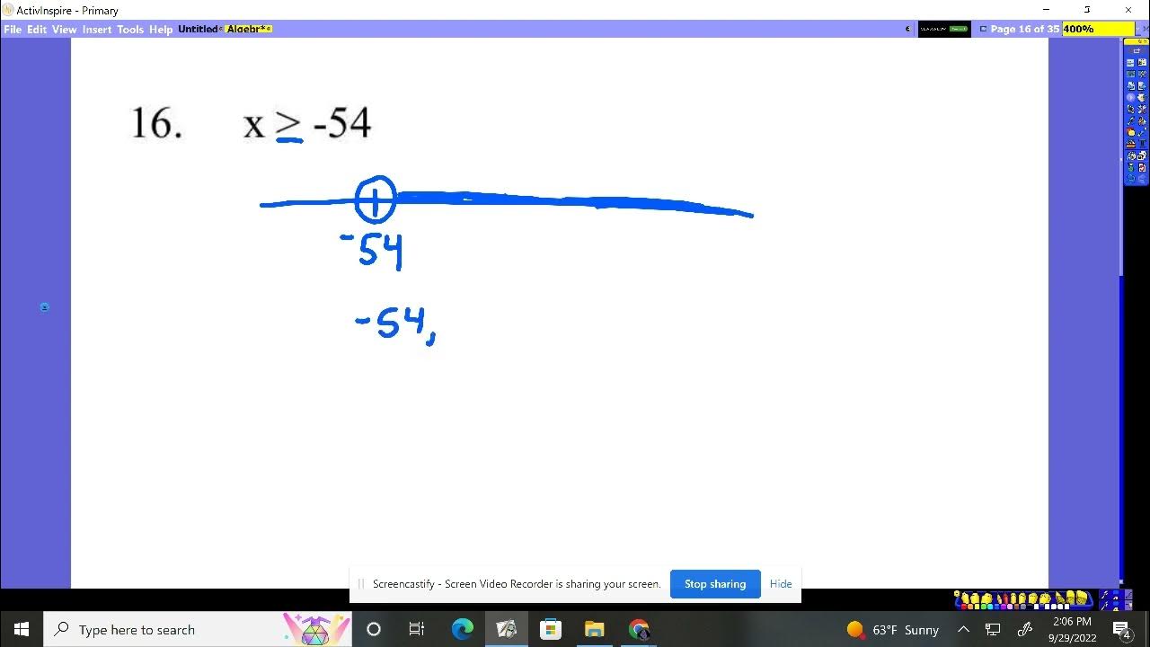 Algebra 2 Chapter 2 Practice Test #16 - YouTube