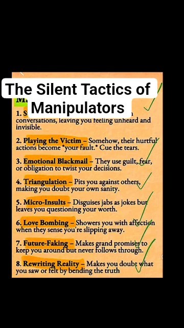 The Silent Tactics of Manipulators ( psychology of manipulation) # ...