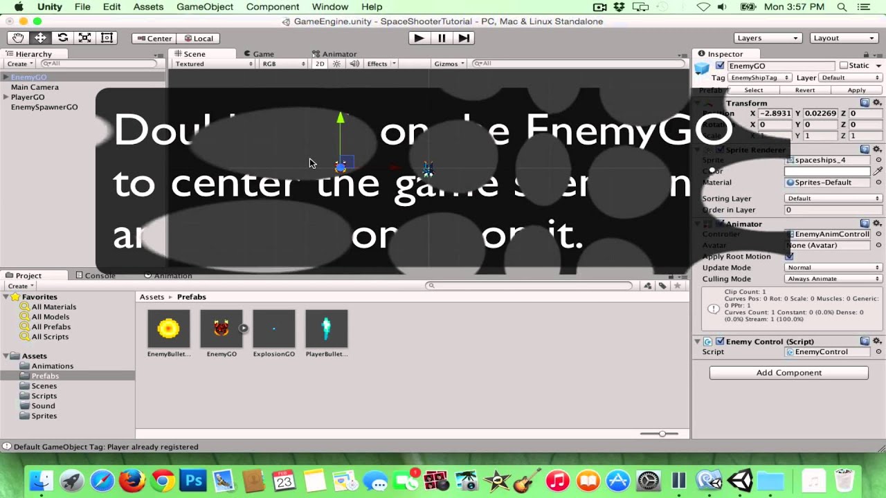 Unity - 2D Space Shooter Tutorial Part 6 - Explosion Animation and ...