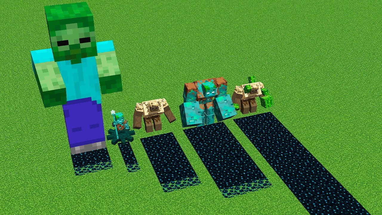 Which of the All Zombie Mobs and All Husk Mobs Mod Drowned Bosses will ...