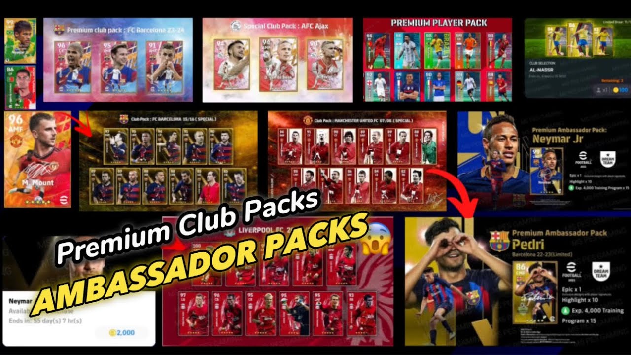 Upcoming New Premium Club Packs & Ambassador Packs In eFootball 2024 ...