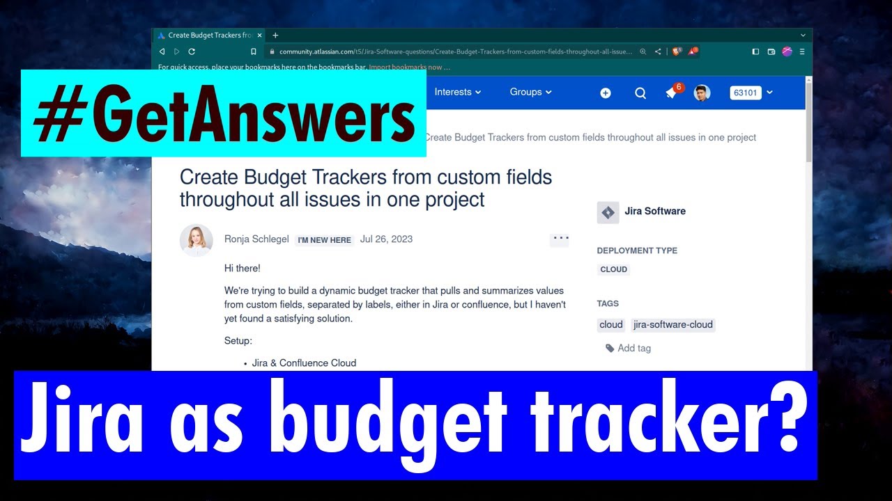GetAnswers - Jira as budget tracker? - YouTube