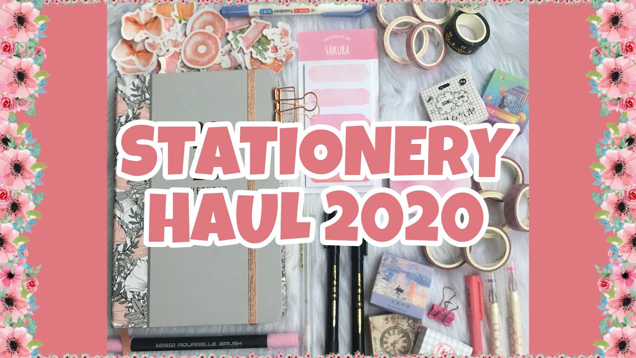 STATIONERY HAUL 2020 💸 (calligraphy and bullet journal supplies!) - YouTube