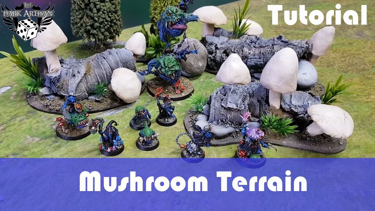 How to make Gloomspite Gitz Mushroom Scenery for Warhammer Age of ...