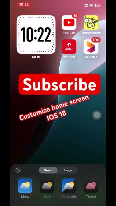 IOS 18 new features/custom home screen/IOS18/apple iphone /2024 - YouTube