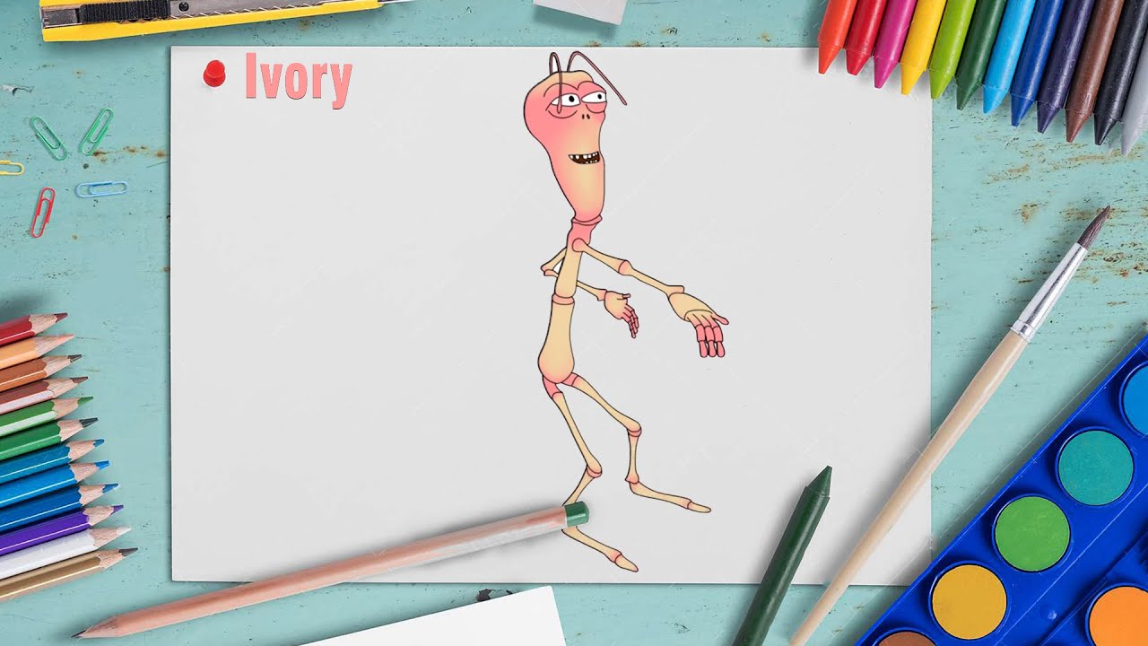 How to Draw Ivory from Larva Cartoon - YouTube