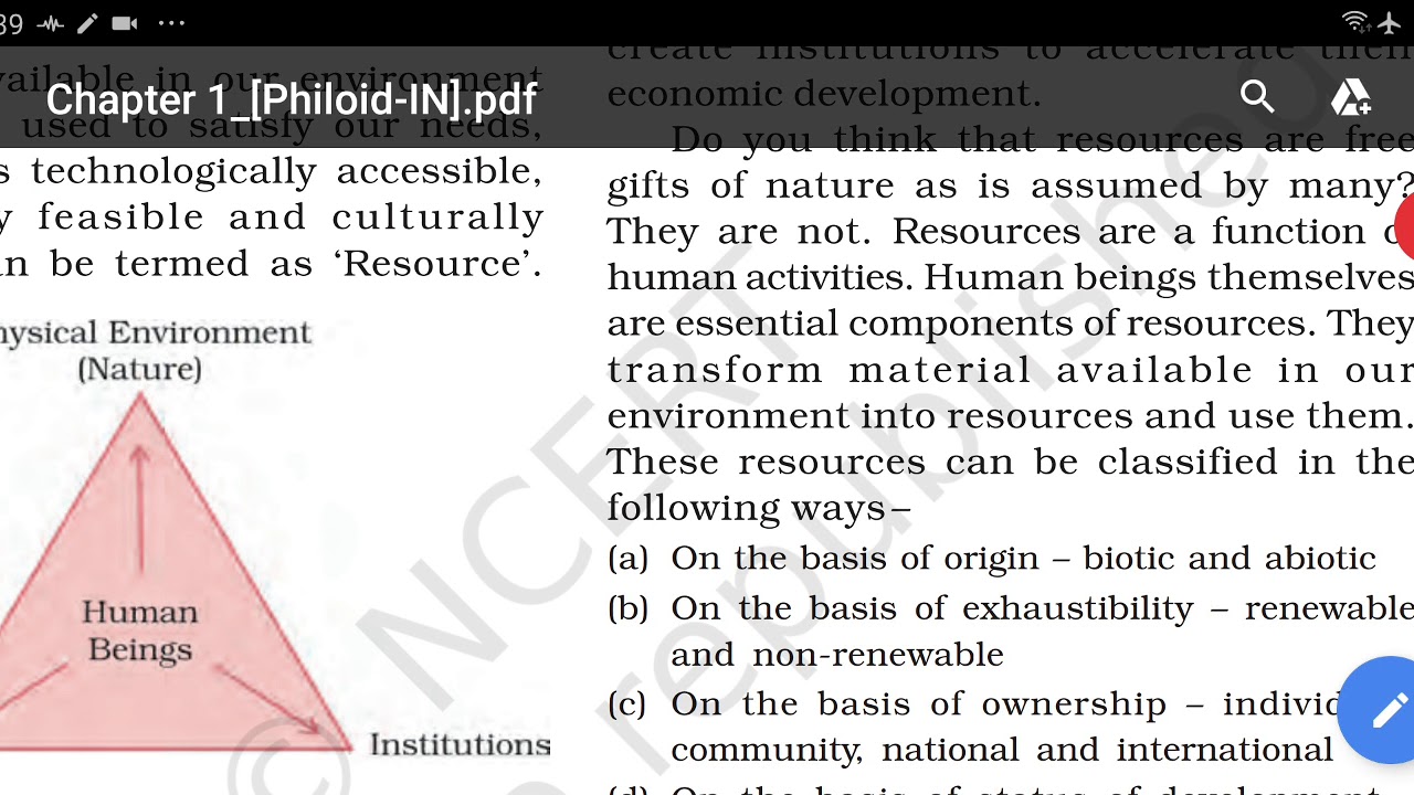NCERT class-10 Geography Chapter-1 Resources and Devlopment part-1 ...
