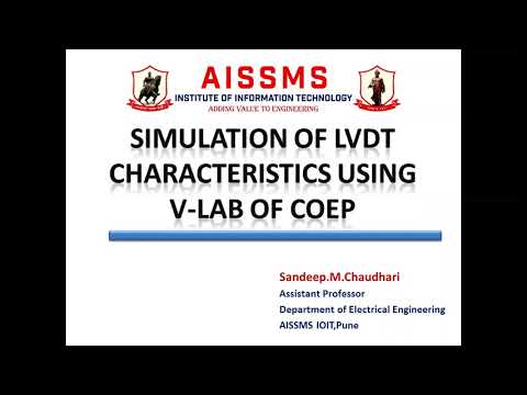 Simulation of LVDT Characteristics Using V Lab of COEP - YouTube