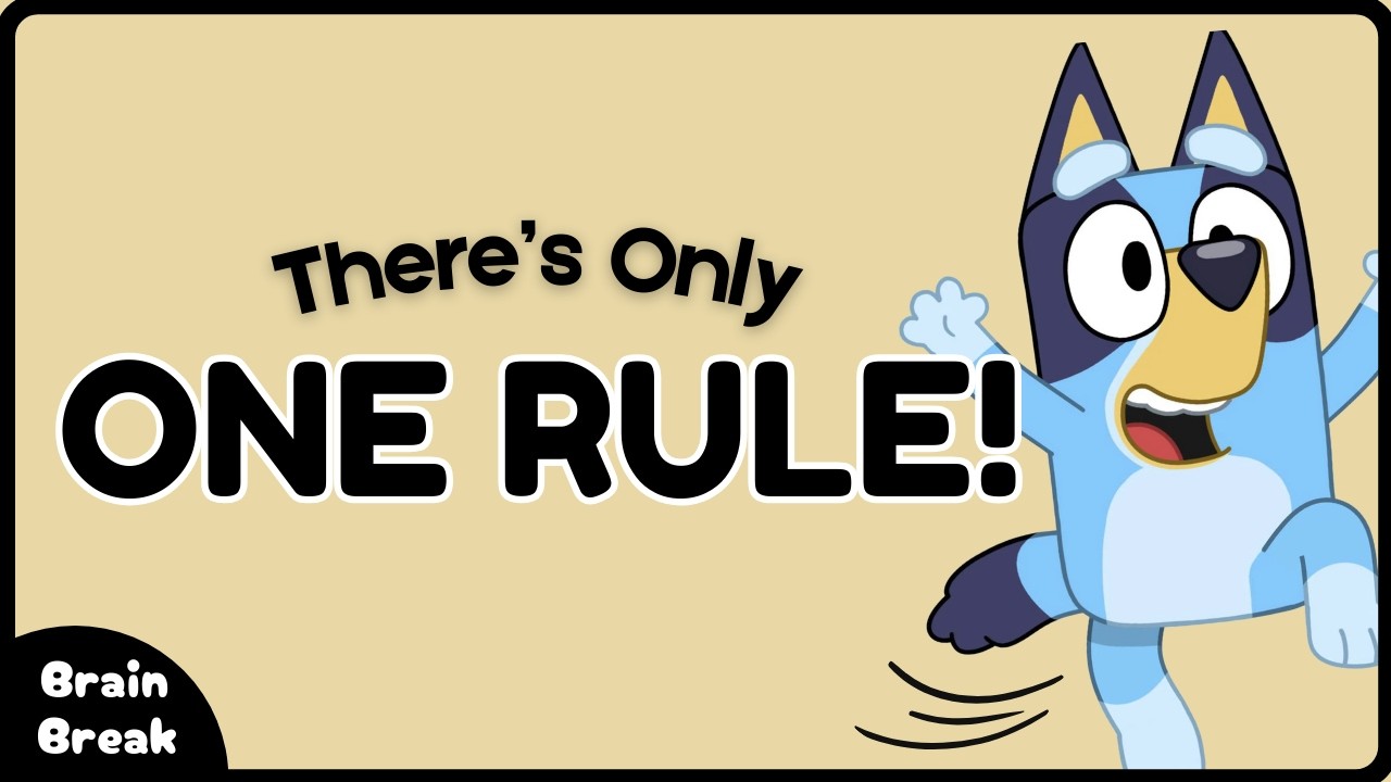 ONLY ONE RULE! 😆 Bluey Dance Brain Break for Kids | Fun Movement Game ...
