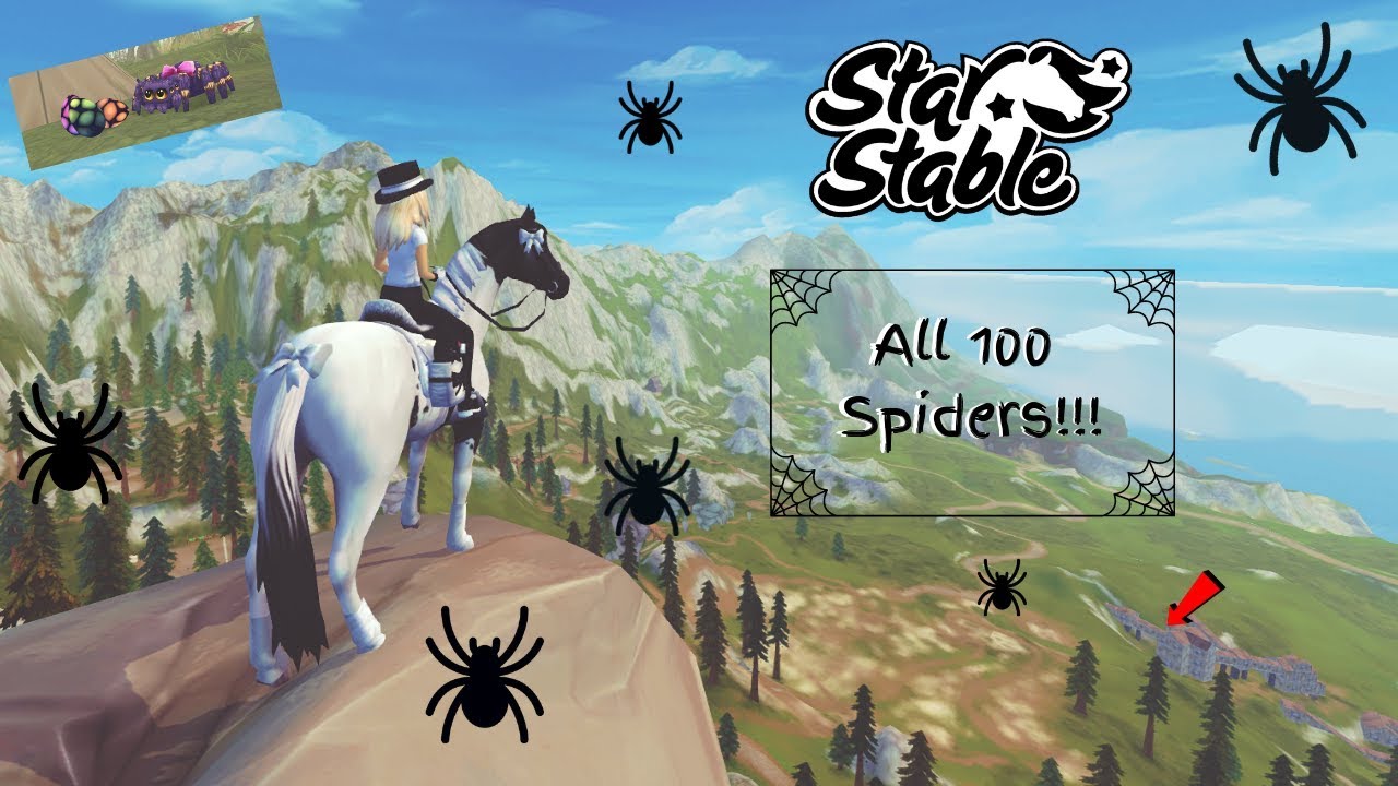 All 100 Spider Locations (with time stmps) || Star Stable Online - YouTube
