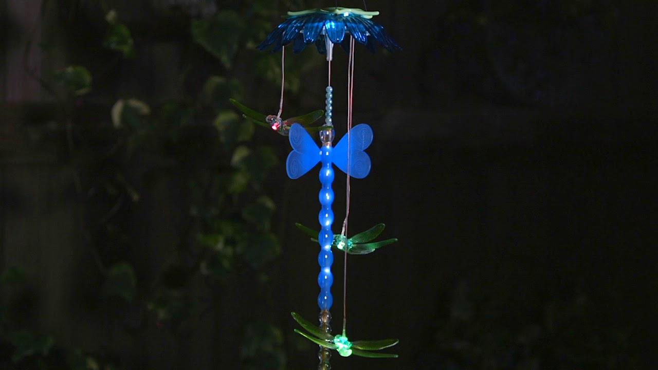 Light Chasing Dragonfly Solar Mobile (2SP6222) from Evergreen Garden ...