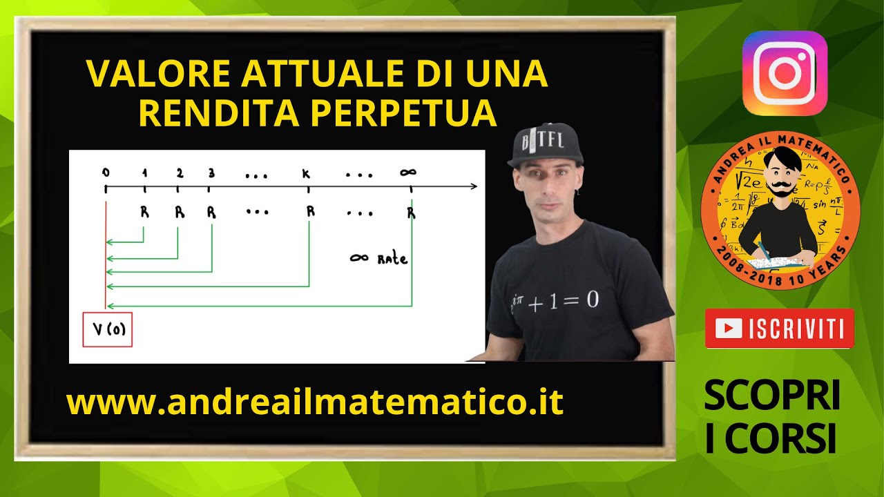 RENDITA PERPETUA - Valore attuale - Matematica Finanziaria - YouTube