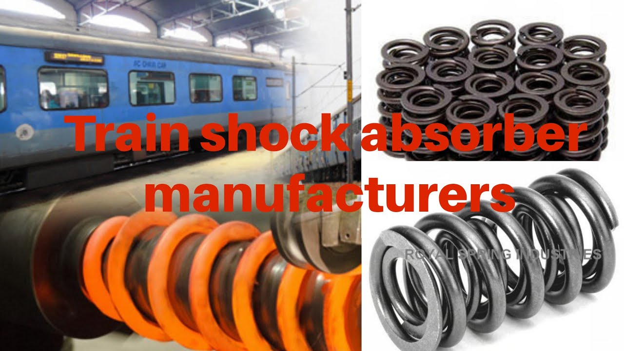Indian railway shock absorber spring manufacturing - YouTube