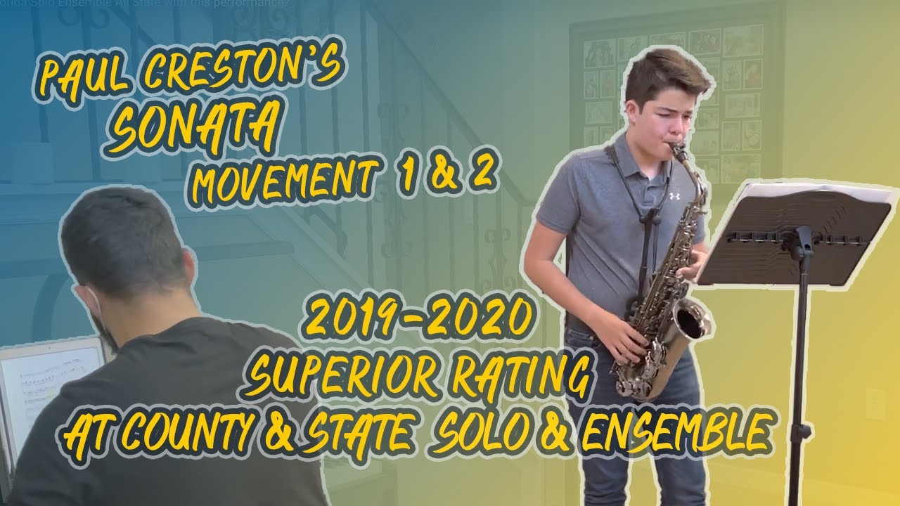 Caleb Wolf Performing Paul Creston's Sonata, Movement 1 & 2 on a ...