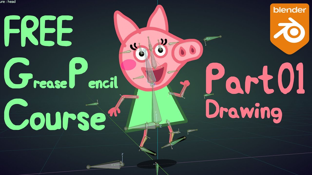 Free Blender Grease Pencil Drawing & Rigging Course - Part 1 - YouTube