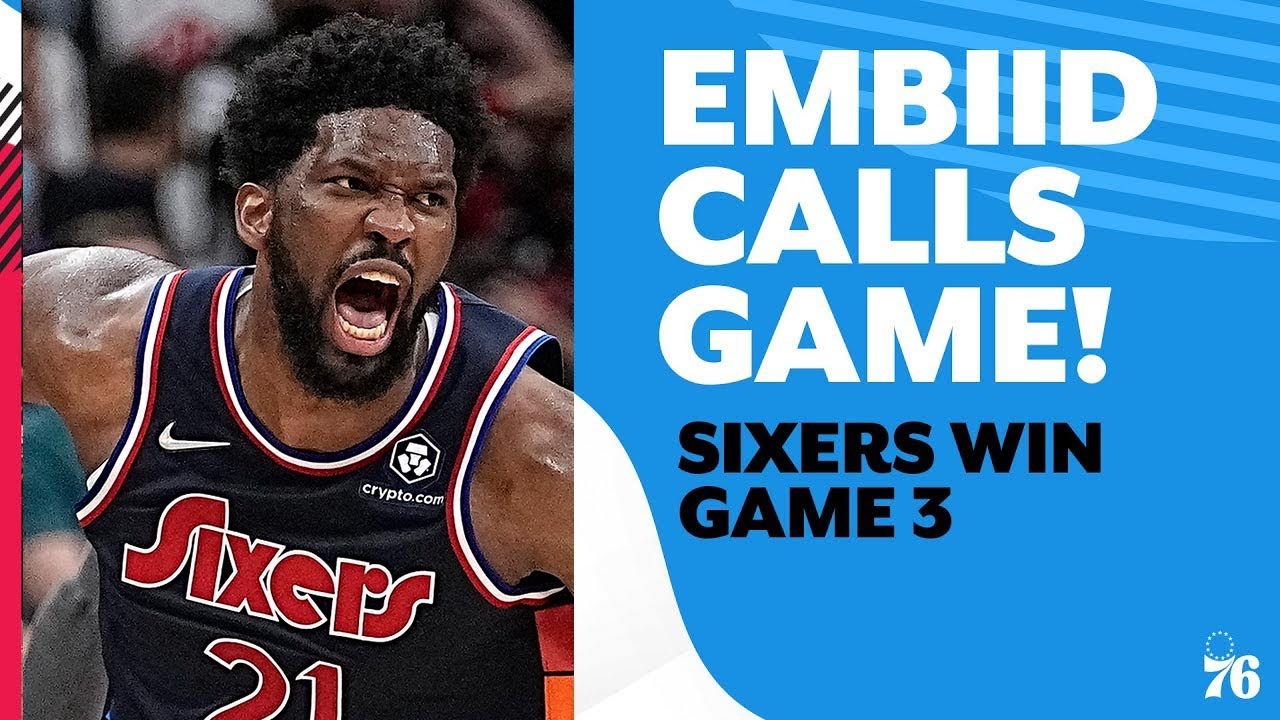 JOEL EMBIID DRAINS GAME-WINNING THREE TO WIN GAME 3 IN OVERTIME ...