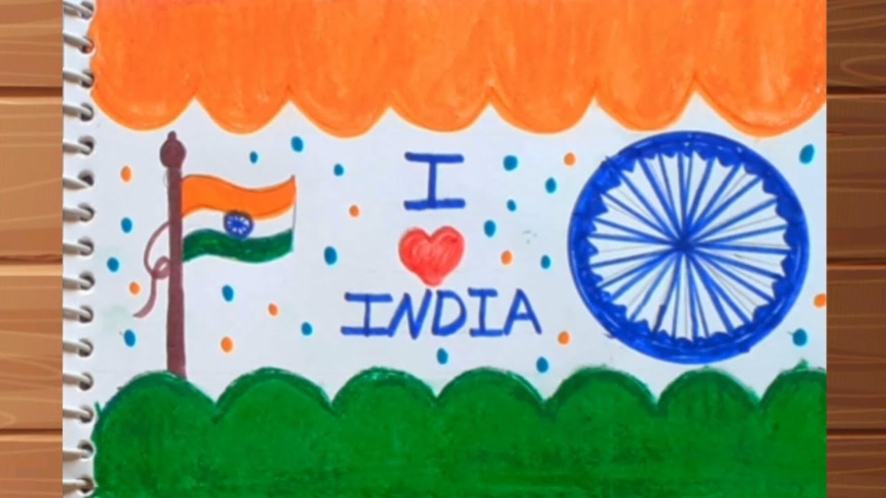 Easy independent day || independent day drawing || 15 August easy ...