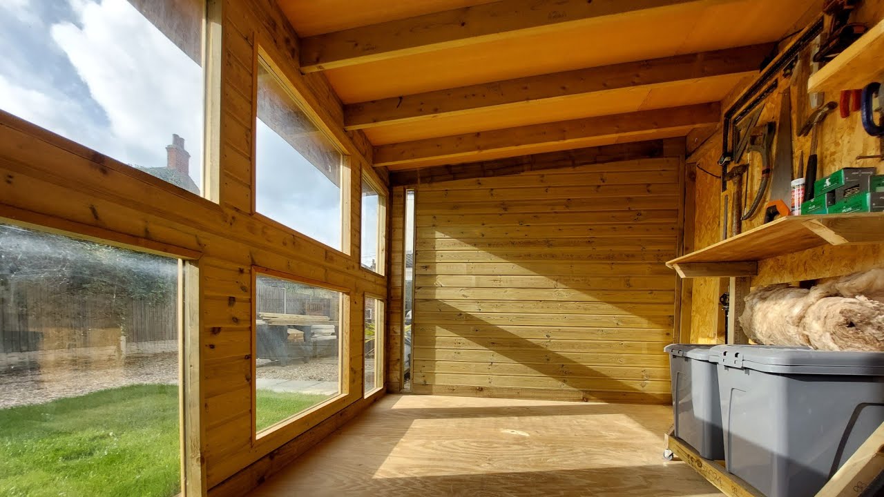 Workshop Interior Part 2- Lots of cladding! - YouTube