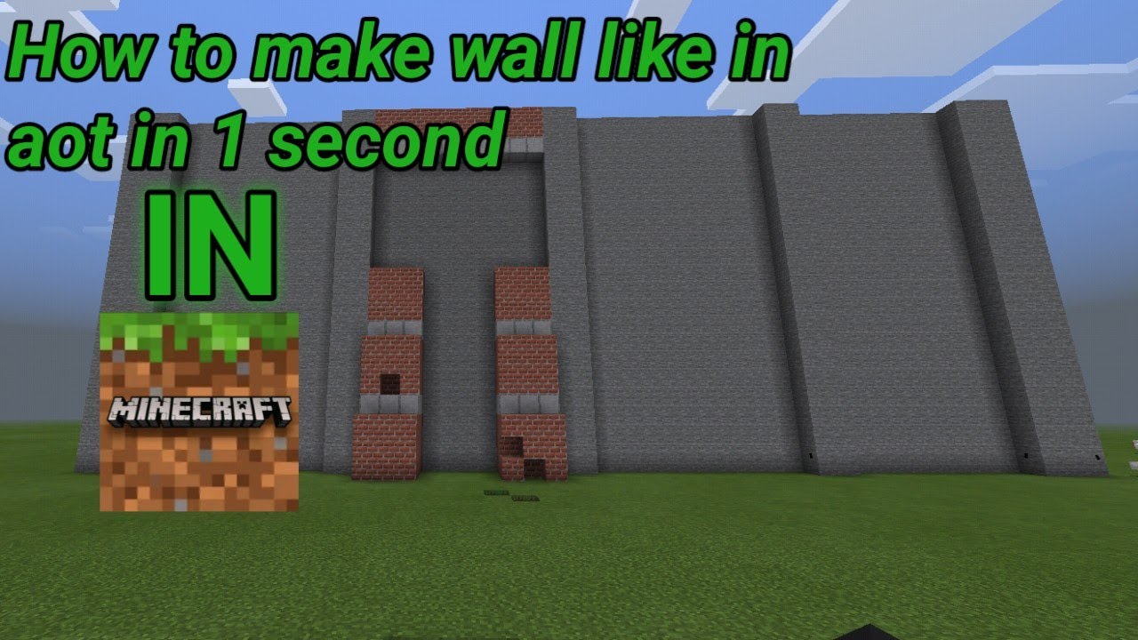 Tutorial how to make wall aot in minecraft credit: Stapleface - YouTube