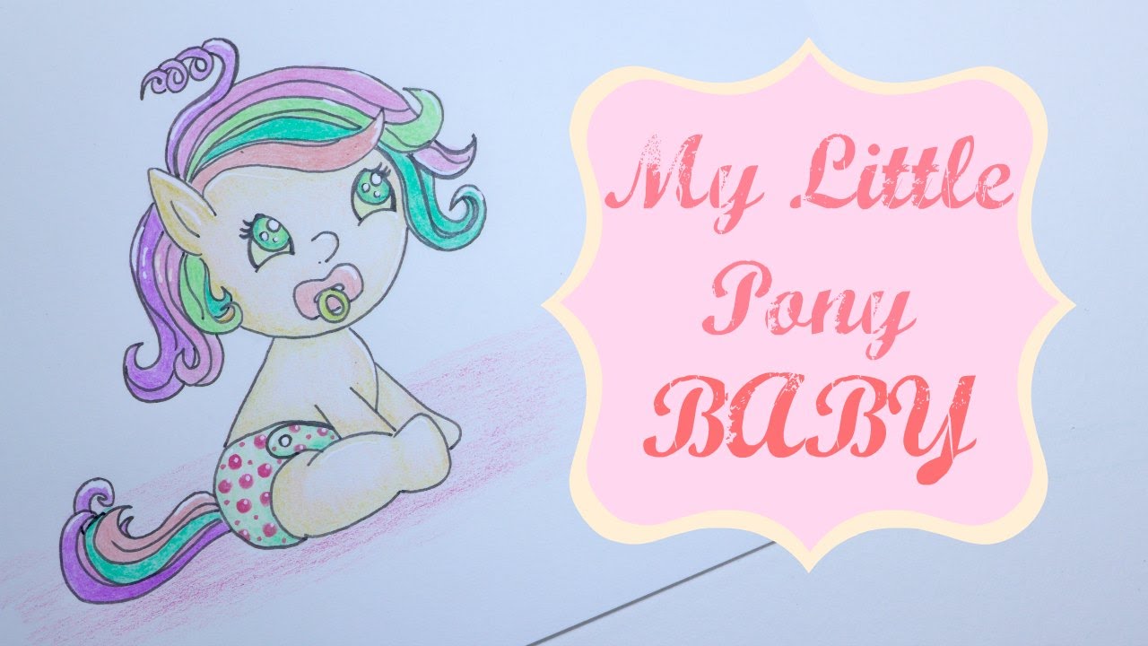Drawing My Little Pony Baby Colored Pencil Coloring for Beginners - YouTube