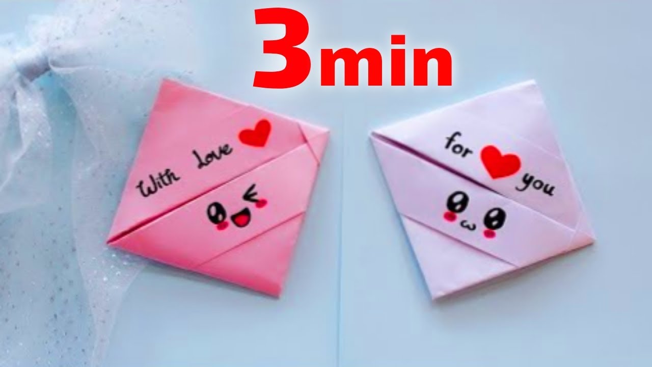 Easy Valentine's Origami Envelope | DIY Letter Folding Ideas | Easy origami Note Folding| Fun ...