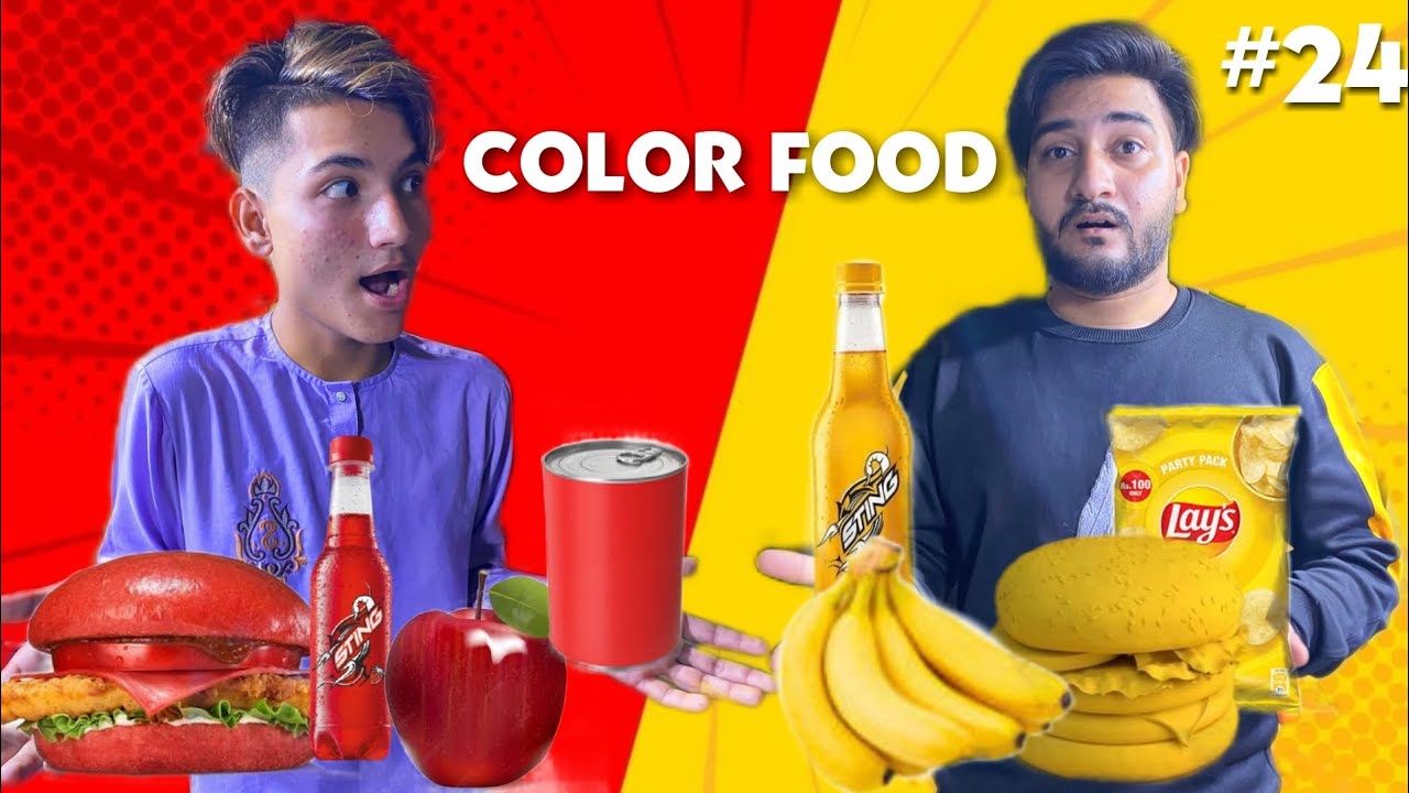 Eat only one color of food For 24 hours! - YouTube