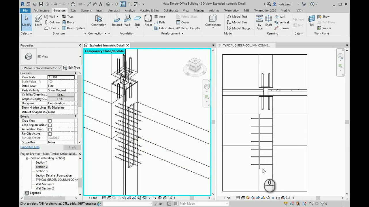 GBC CWC Mass Timber Office Building Revit Model 15 - YouTube