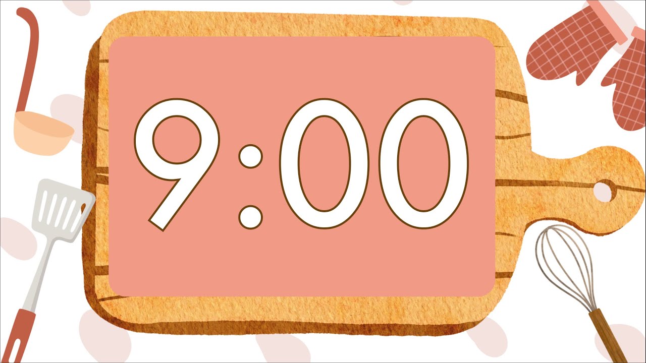 9 Minute Timer with Relaxing Music for Classroom | Fun Alarm and ...