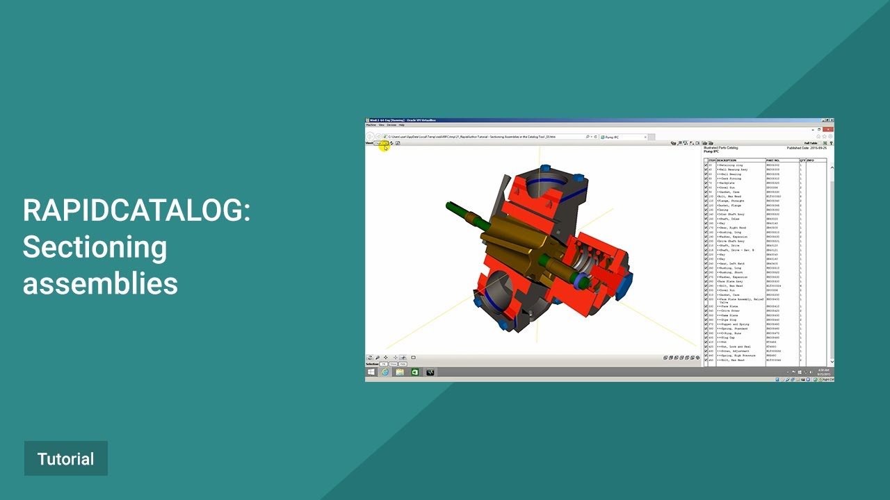 RapidCatalog Tutorial. Sectioning assemblies. - YouTube