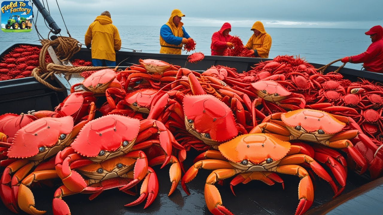 Inside a King Crab Processing Plant | Unveiling the Unknown king crab processed in a factory ...