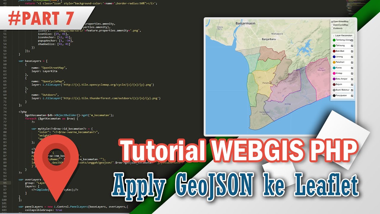 Tutorial Webgis Php Part 7 Apply Geojson Ke Leaflet Youtube