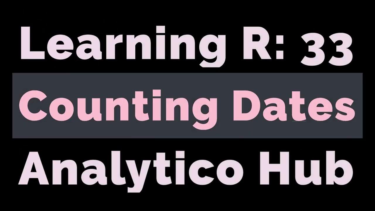 Learning R: 33 Days Count Using R excluding weekends and holiday - YouTube