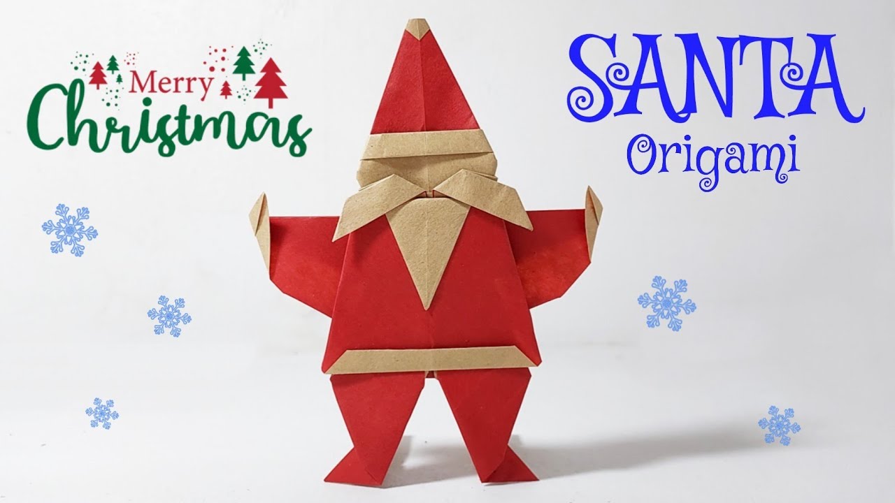 SANTA CLAUSE ORIGAMI [TUTORIAL] Des. By Takashie Irie - YouTube