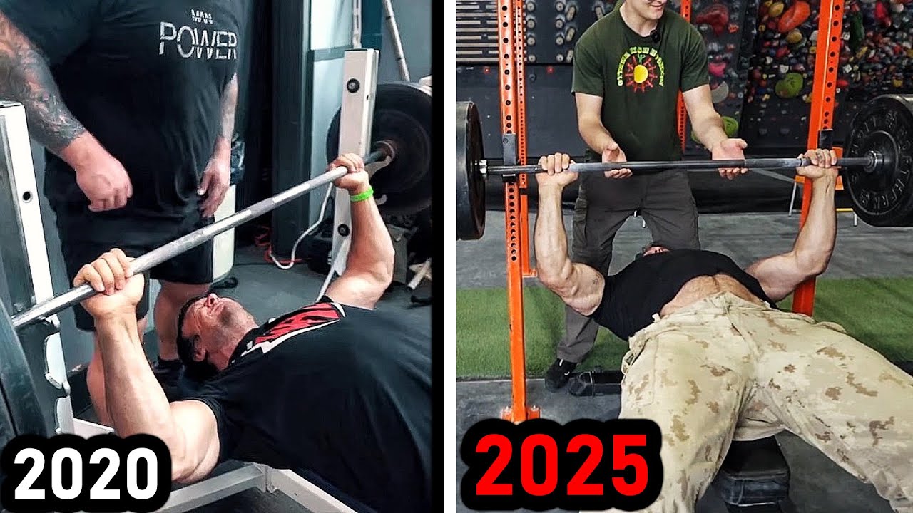 DEVON LARRATT BENCH PRESS STRENGTH COMPARISON 2020 vs 2025 - YouTube
