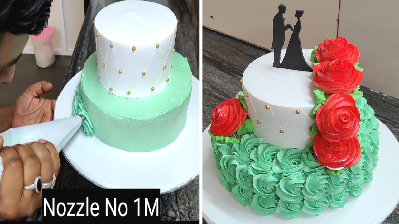 Super Step Cake Design | Two tier Step Cake Design | Engagement Cake ...