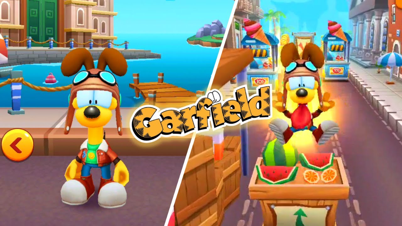 Garfield Rush 🐈 Play w/ Garfield, Odie or Nermal! Endless running Game ...