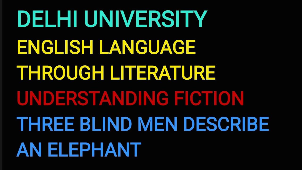 THREE BLIND MEN DESCRIBE AN ELEPHANT //PART-2 - YouTube